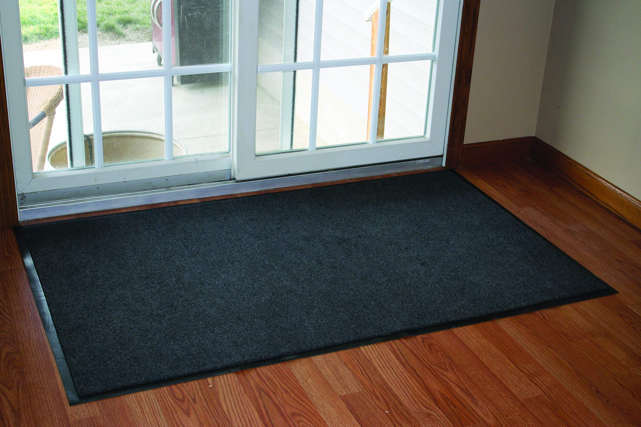 Durable Corporation-654S36 Wipe-N-Walk Entrance Mat, 36" x 72", Charcoal