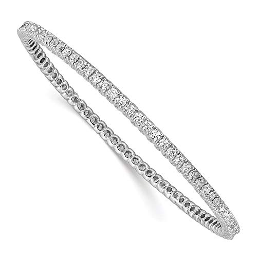 IceCarats 925 Sterling Silver Cubic Zirconia CZ Bangle Bracelet