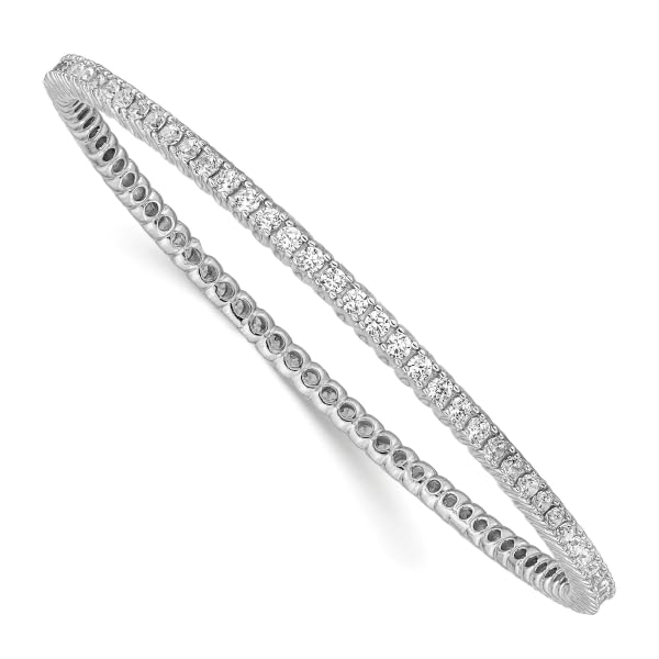 IceCarats 925 Sterling Silver Cubic Zirconia CZ Bangle Bracelet