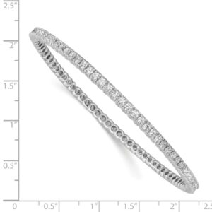 IceCarats 925 Sterling Silver Cubic Zirconia CZ Bangle Bracelet