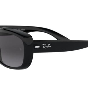 Ray-Ban Women's RB4101 Jackie Ohh Butterfly Sunglasses, Black/Polarized Light Grey Gradient Dark Grey, 58 mm