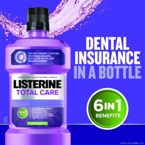 Listerine Total Care Anticavity Mouthwash, Fresh Mint, 1 L (Pack of 5)