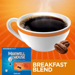 Maxwell House Breakfast Blend Coffee, K-CUP Pods, 72 count (4 Packs of 18)