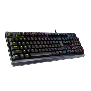 Inland ProHT Rainbow LED Backlit USB Wired Keyboard with Blue Switches,Durable ABS Keycaps/Anti-Ghosting/Spill-Resistant Mechanical Keyboard for PC Mac Xbox Gamer