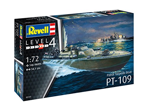 Revell 05147, Patrol Torpedo Boat Pt-109, 1: 72 Scale Plastic Model,Black