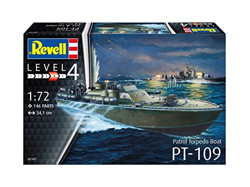 Revell 05147, Patrol Torpedo Boat Pt-109, 1: 72 Scale Plastic Model,Black