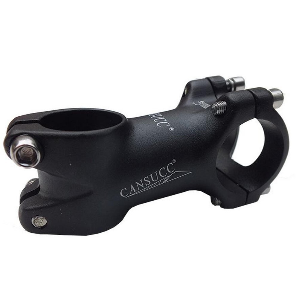 CANSUCC Aluminum Alloy Bike Stem, 25.4 × 60mm Mountain Bike Stem Bicycle Handlebar Stem Suitable for Bicycle, Road Bike, MTB Matt (Aluminum Alloy, Adjustable, Black)