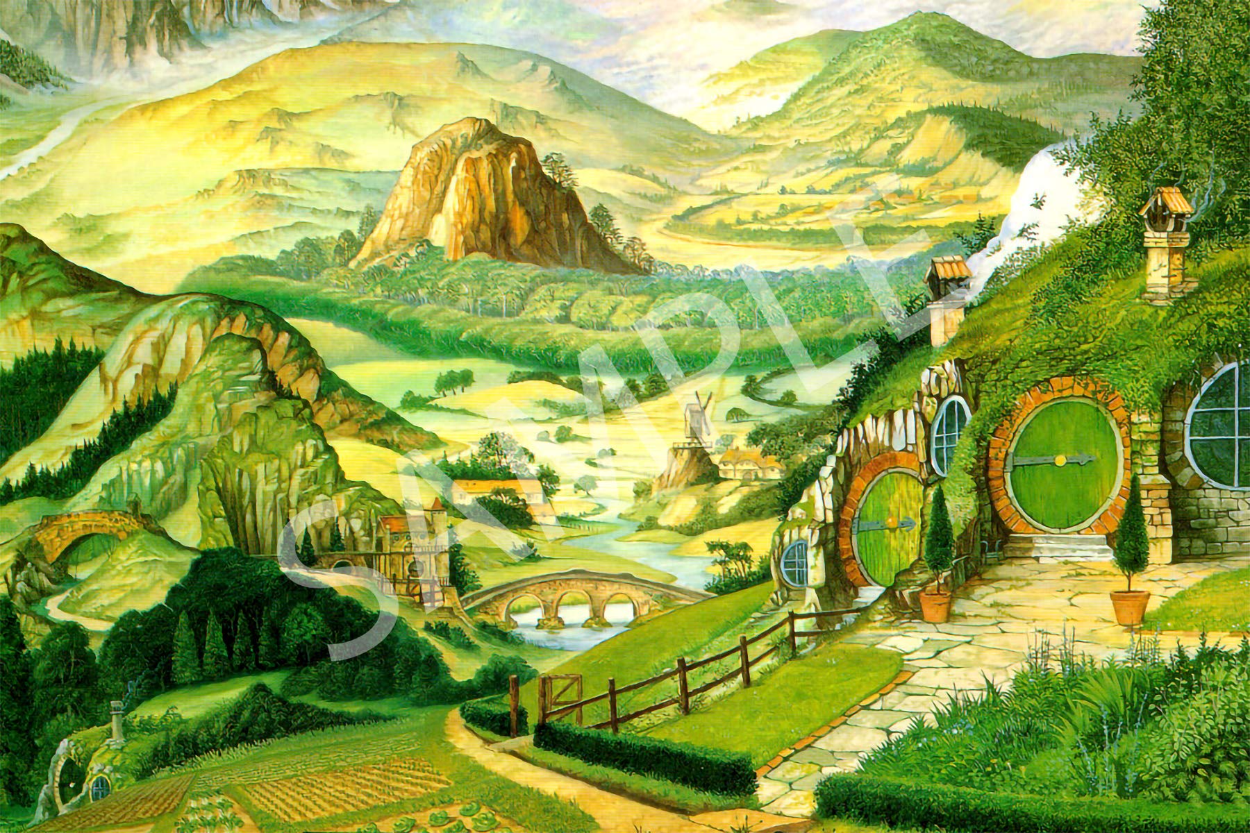 Best Print Store - Lord of The Rings, Hobbit, The Shire Poster (24x36 inches)