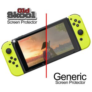 Old Skool Tempered Glass Screen Protector for Nintendo Switch 2017 (2-Pack) HD Shield with Anti-Bubble & Anti-Fingerprint Film