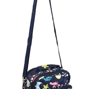 101 BEACH 9 Inch Fun Print Crossbody Day Pack (Ocean Party)