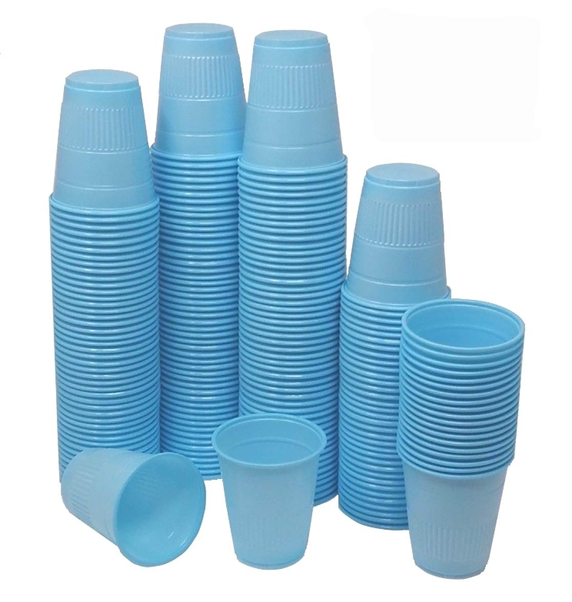 TashiBox] 5 oz Disposable Plastic Cups - 200Count - Sky Blue