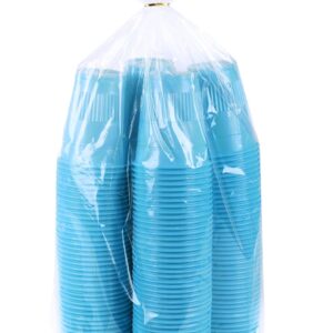 TashiBox] 5 oz Disposable Plastic Cups - 200Count - Sky Blue