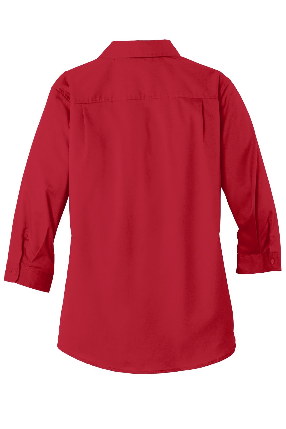 Port Authority Ladies 3/4-Sleeve SuperPro Twill Shirt Rich Red