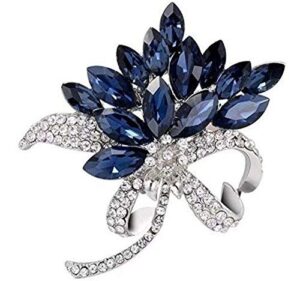 comelyjewel women's flower brooch pin crystal rhinestones breastpin for wedding/banquet/bouquet