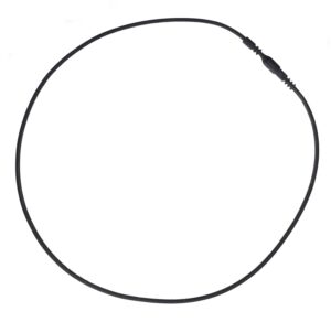 ugems 10 18-inch black silicone rubber tubing cord necklaces with locking clasp 2mm