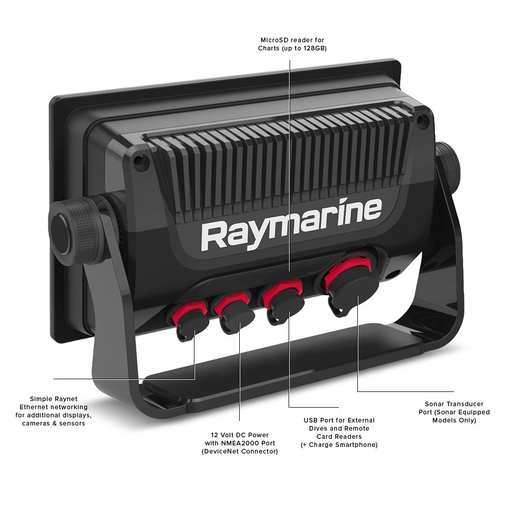 Raymarine Axiom 7 Fish Finder with Built in GPS, WiFi, Chirp Sonar and Downvision with Transducer and Navionics+, 7" (E70364-02-NAG)