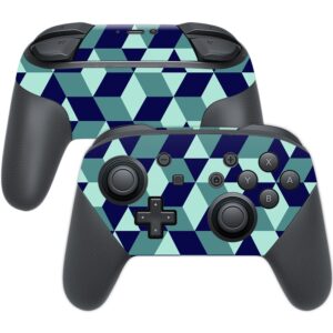 mightyskins skin compatible with nintendo switch pro controller - geo tile | protective, durable, and unique vinyl decal wrap cover | easy to apply, remove, and change styles | made in the usa