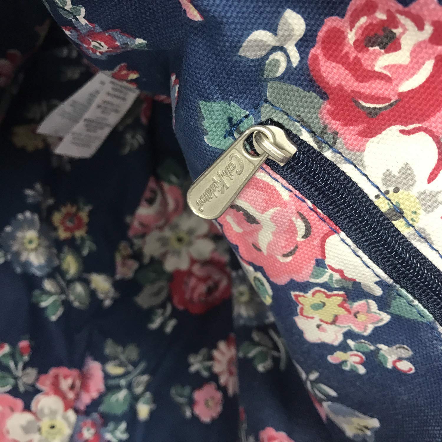 Cath Kidston Matt Oilcloth The All Day Bag Crossbody Handbag Forest Bunch Colour Navy