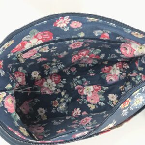 Cath Kidston Matt Oilcloth The All Day Bag Crossbody Handbag Forest Bunch Colour Navy