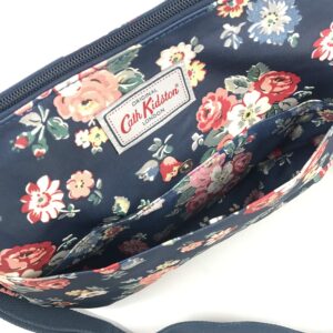 Cath Kidston Matt Oilcloth The All Day Bag Crossbody Handbag Forest Bunch Colour Navy