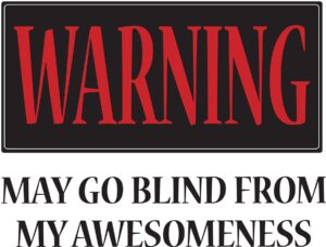 wallpops dwpq2432 warning may go blind wall quote, multicolor