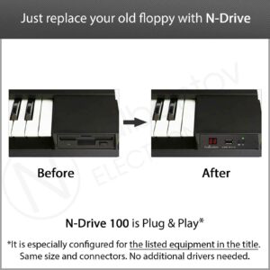 Nalbantov USB Floppy Disk Drive Emulator N-Drive 100 for Akai MPC-60 MK II (MPC60 MK2)