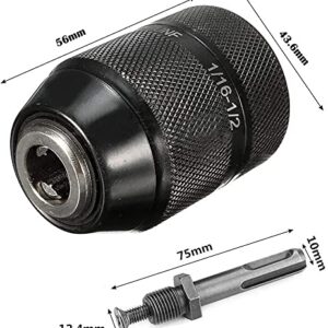 Heavy Duty Professional 2-13mm 1/2-inch SDS-Plus Keyless Adapter with Drill Chuck