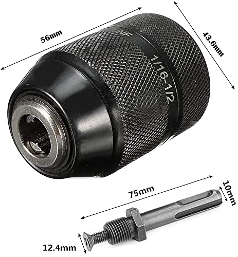 Heavy Duty Professional 2-13mm 1/2-inch SDS-Plus Keyless Adapter with Drill Chuck