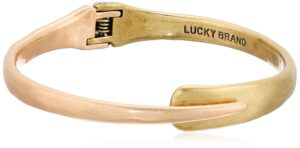 lucky brand two tone overlap hinge bracelet