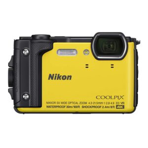 nikon w300 waterproof underwater digital camera with tft lcd, 3", yellow (26525)