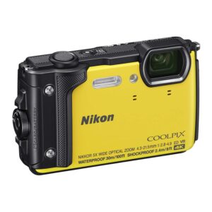 Nikon W300 Waterproof Underwater Digital Camera with TFT LCD, 3", Yellow (26525)