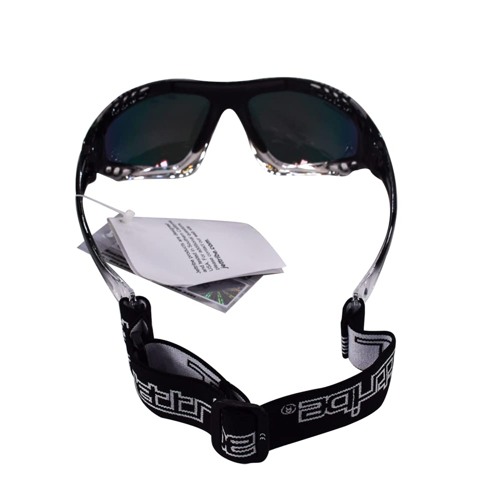 Jettribe Pro Goggles Made of Fade Frame - Storage Case Anti-fog Design for PWC Jetski Racers Enthusiasts - Stylish Revo Lens for Eye Protection and Clear Vision - Black