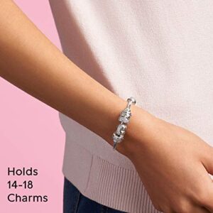 Pandora Moments Sterling Silver Open Bangle for Women - Compatible Moments Charms - Sterling Silver Bracelet - Gift for Her - 6.9"