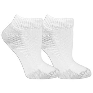 dr. scholl's men's advanced relief blister guard crew socks, white, shoe size: 4-10