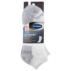 Dr. Scholl's Men's Advanced Relief Blister Guard Crew Socks, White, Shoe Size: 4-10