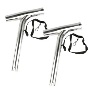 2pcs stainless steel outrigger fishing rod holder for marine boat yacht