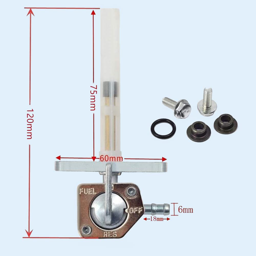 Earlyred Fuel Petcock Valve Gas Tank Shut Off Switch Compatible with Honda XR50R XR70R XR80R XR100R XR100R CRF50F CRF70F CRF80F CRF100F CRF150F CRF230F 16960-GEL-701 16950-GCF-671