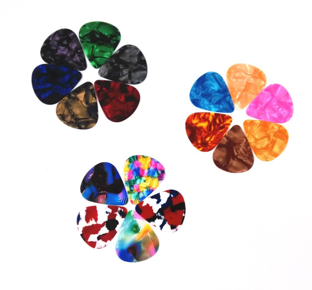 Honbay 100pcs 0.46mm Colorful Guitar Picks for Guitar, Ukulele, Bass