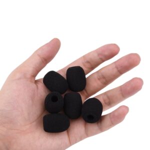 Sunmns 6 Pack Mini Small Size Foam Cover Windscreen for Lapel Headset Microphone