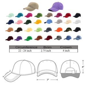 Gelante Baseball Caps Hats 100% Cotton Plain Blank Adjustable Size Wholesale Bulk of 12 Pack.1815-Charcoal-12PC