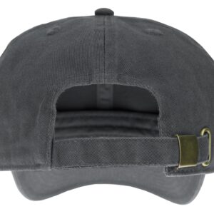 Gelante Baseball Caps Hats 100% Cotton Plain Blank Adjustable Size Wholesale Bulk of 12 Pack.1815-Charcoal-12PC