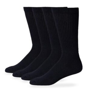 carolina ultimate mens diabetic non-binding mid-calf 2 pack casual sock, black, large us