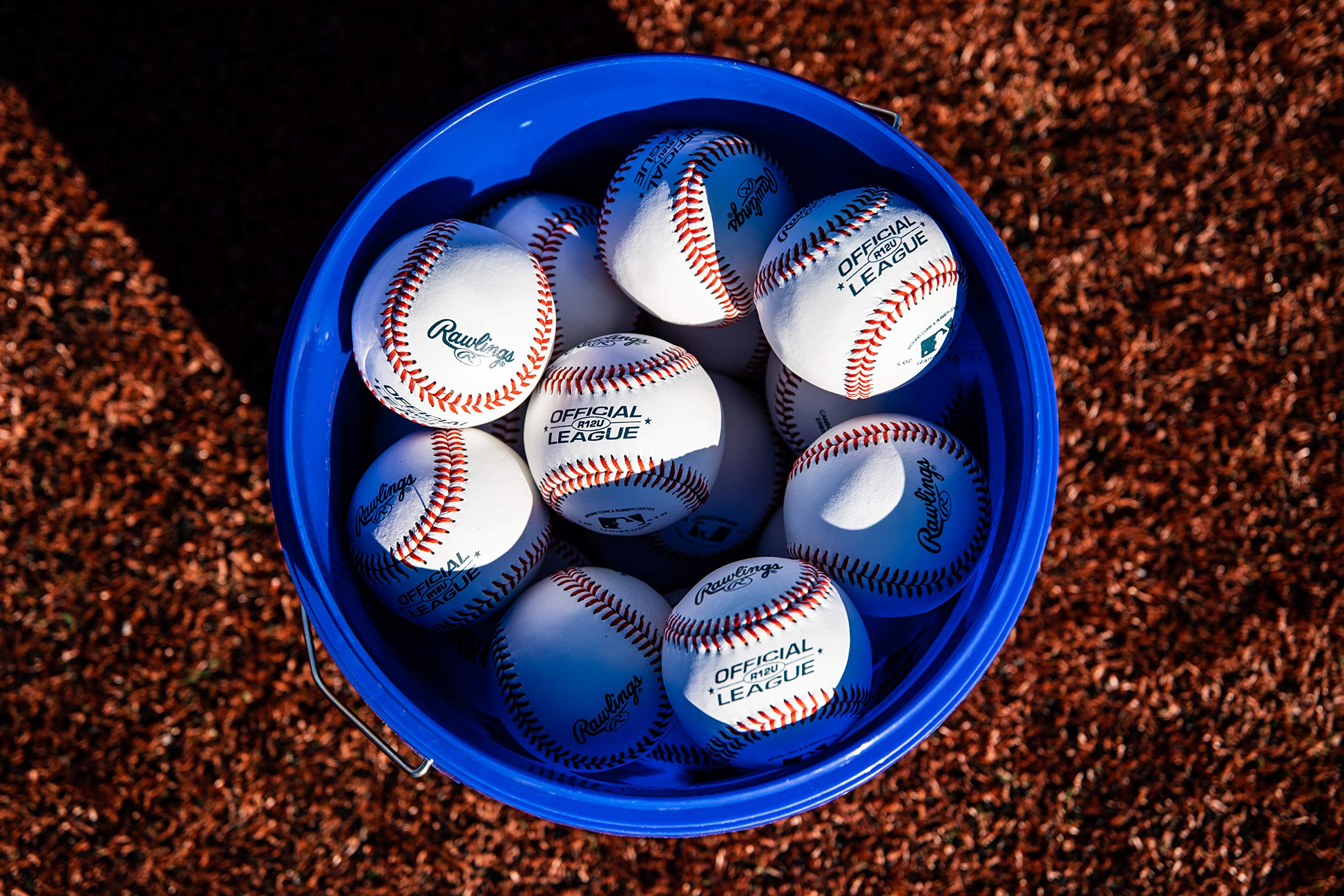 Rawlings | GAME USE Baseballs | Youth/12U | Game/Practice Use | Bucket , 28 oz, white, 24 Count(Pack of 1)