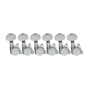 musiclily pro 6 inline guitar locking tuners string tuning pegs machines heads set for fender strat stratocaster tele telecaster electric guitar parts,chrome