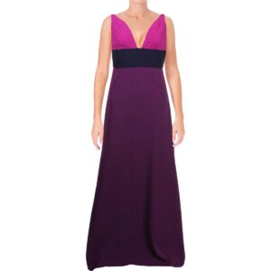 jill jill stuart women's vneck colorblock dress, viola/deep violet/deep iris, 12