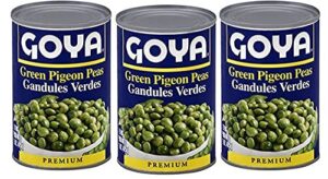 goya premium green pigeon peas 15.5 oz (3 pack) gandules verdes