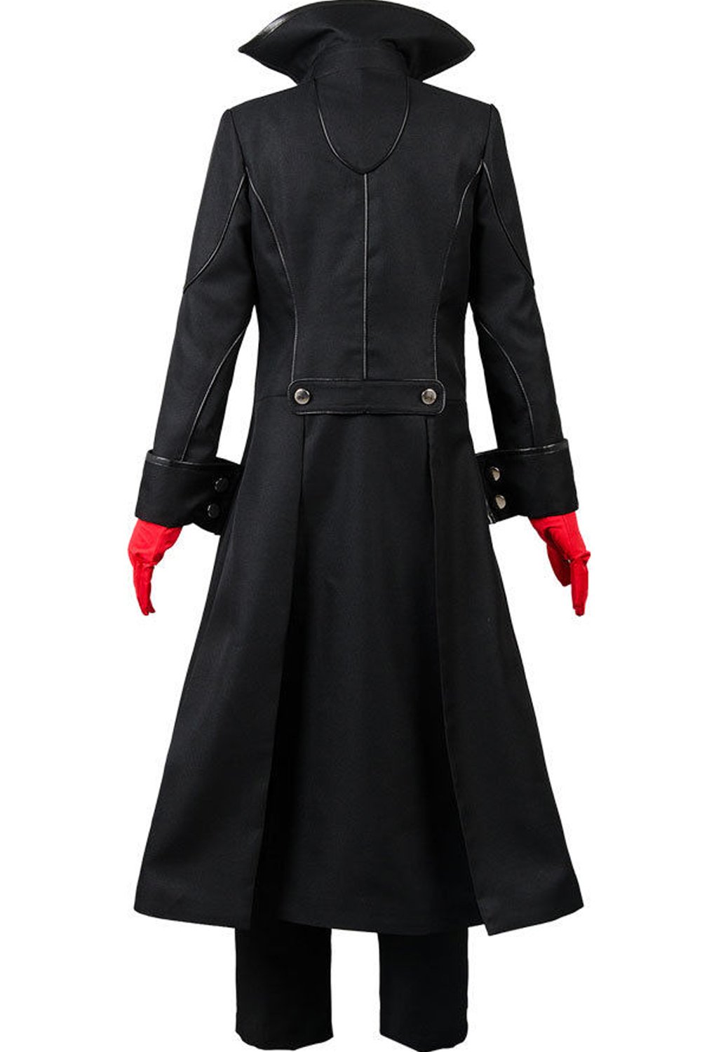 Ya-cos Persona 5 Protagonist Joker Cosplay Costume Coat Suit Jacket Outfit Top Attire Dress Up,Black,Large