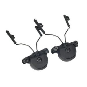 dlp tactical headset adaptor compatible with m-lok helmet arc rail and peltor comtac headset (black)