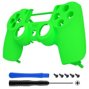 extremerate neon green soft touch custom faceplate shell compatible with ps4 slim pro controller cuh-zct2 jdm-040/050/055 - controller not included