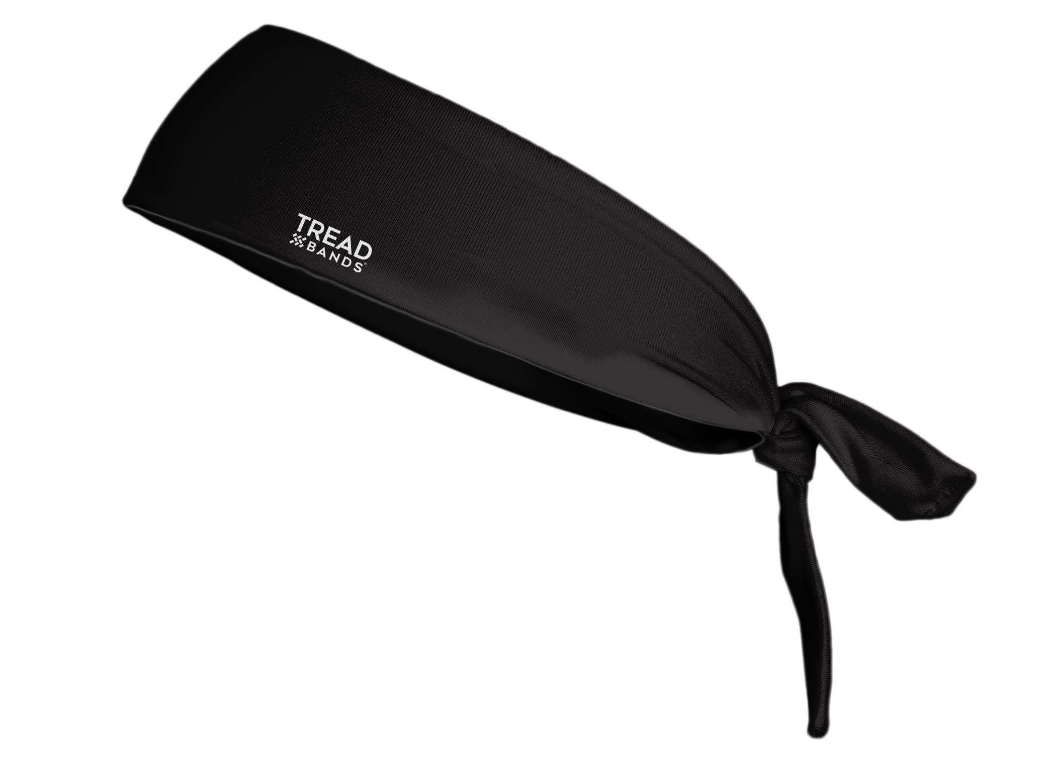 TREAD BANDS TreadBands All Terrain Tieback Non Slip Headband - Solid Colors (Black)